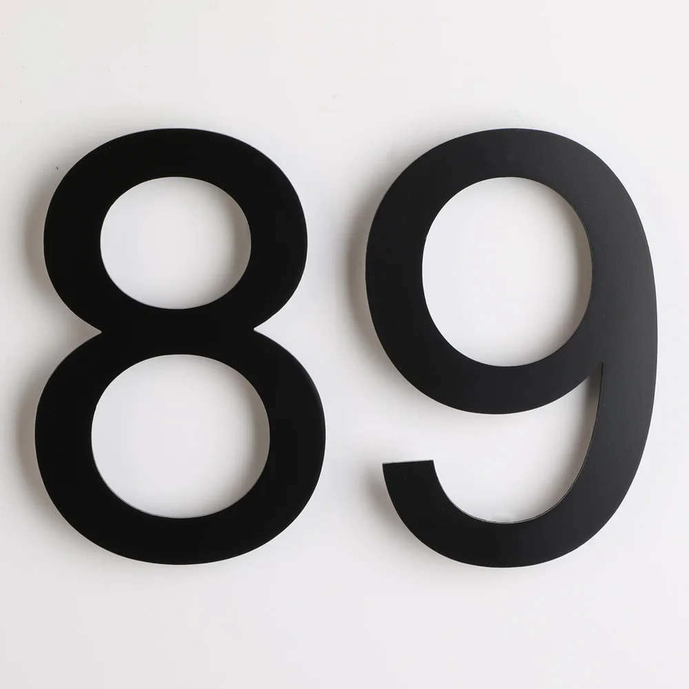5 Inch Floating House Numbers Door Sign Mounted, Stainless Steel 18-8 ...