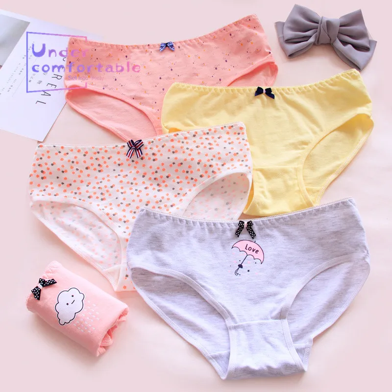 Bragas para mujer, paraguas, lluvia en la nube, ropa interior estampada ...