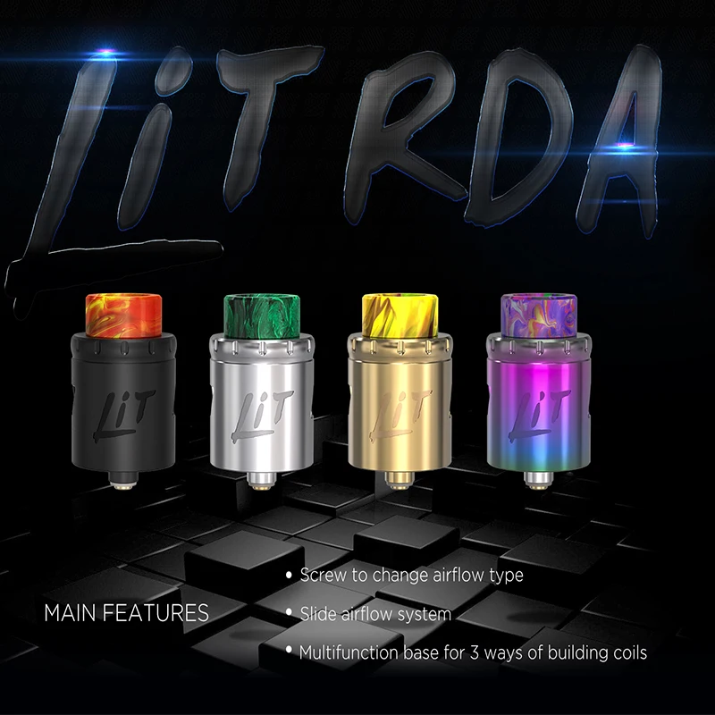 Original VANDY VAPE LIT RDA Tank With Slide Airflow System Electronic ...