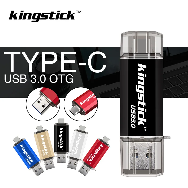 Type C OTG 2 in 1 Flash USB Pendrive 16GB 32GB 64GB Pen drive memory ...