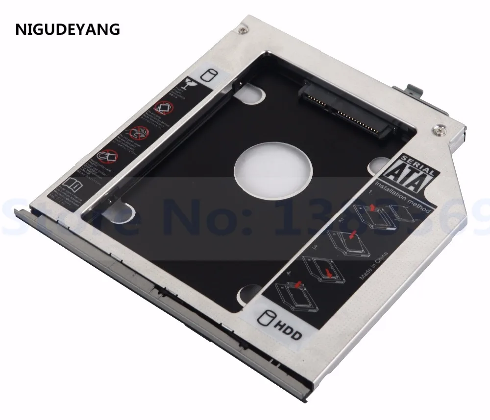 SATA 2nd Hard Drive SSD HDD Module Caddy Adapter for HP EliteBook 2560P ...