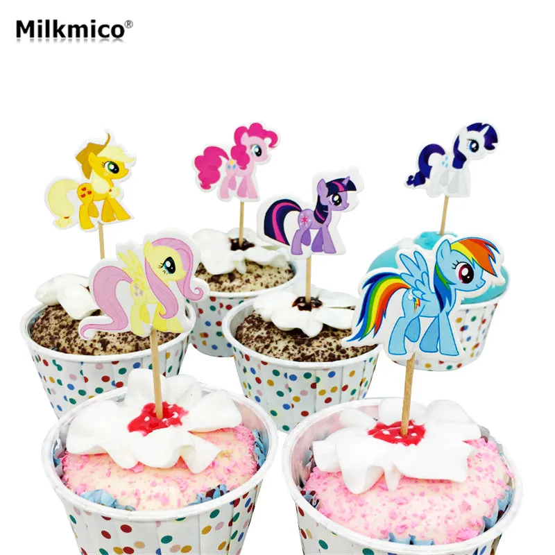 24pcs Cupcake Topper Picks For Kid Baby Birthday Party Decor Food Picks ...