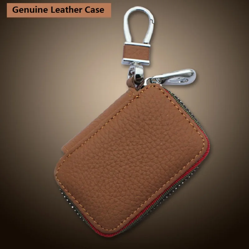 Genuine Leather Car Key Case Bag Remote Case Cover for Audi Ford vw BMW ...