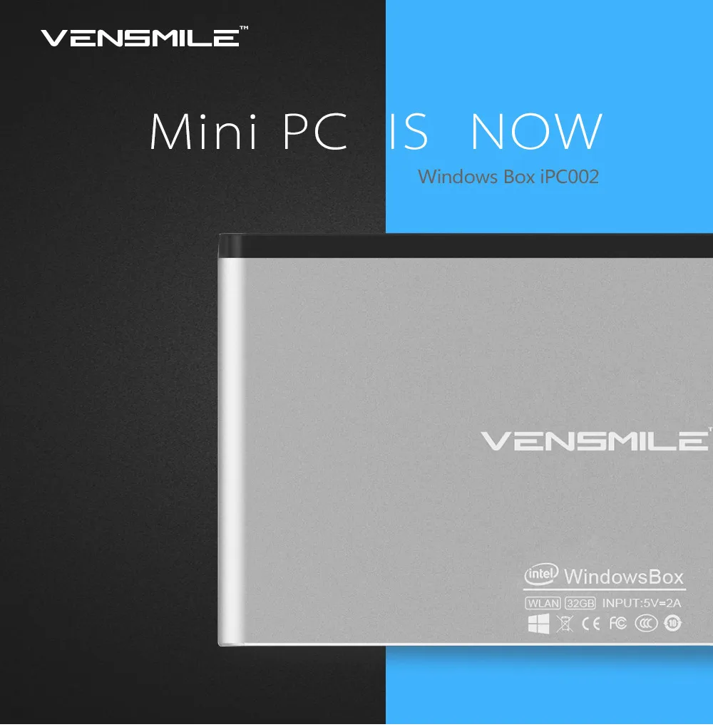 Original Vensmile Ultra Thin Mini PC Windows 8.1 Smart TV Box 2G 32G ...