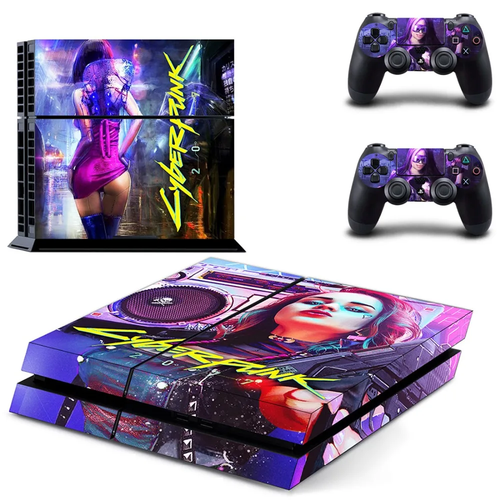 Cyberpunk 2077 PS4 Skin Sticker Game Console Cover - ConsoleSkins.co