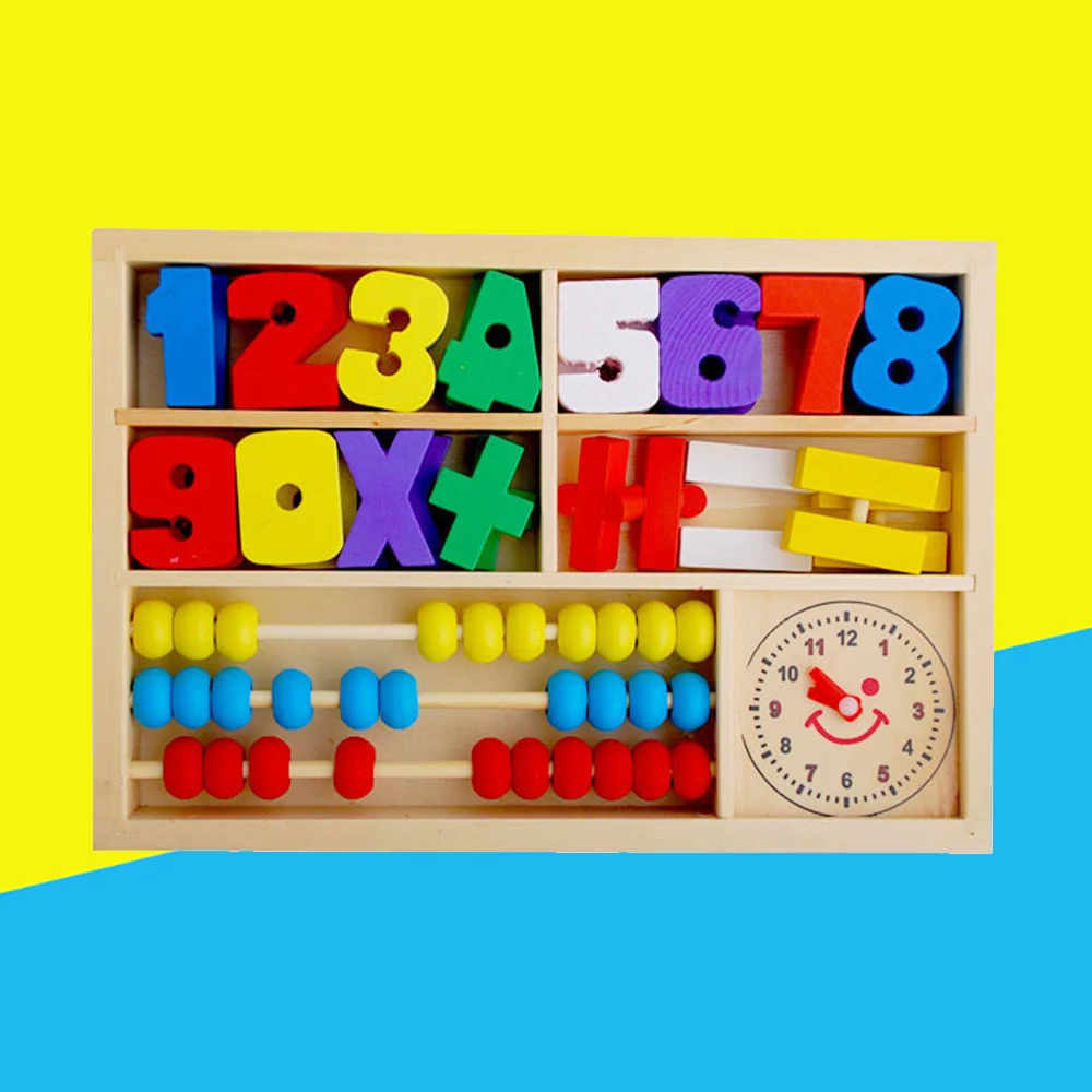 Kids Wooden Puzzle Math Learning Box Toys Multi Purpose Counting Kids Wooden Puzzle Math Learning Box Toys Multi Purpose Counting
