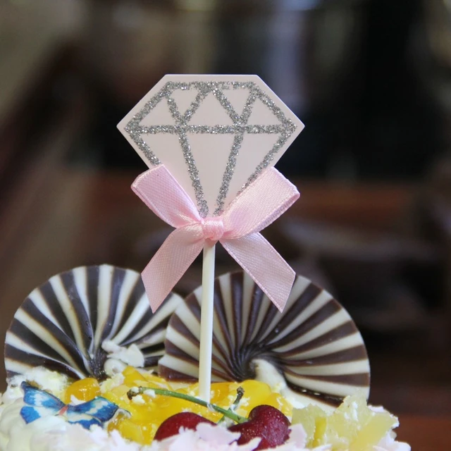 Diamond Cake Topper For Wedding