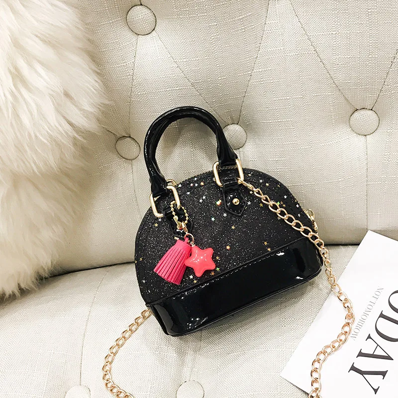 2018 Young Mini Handbags Kids Girls Cute Shoulder Bags Sequins Shell ...