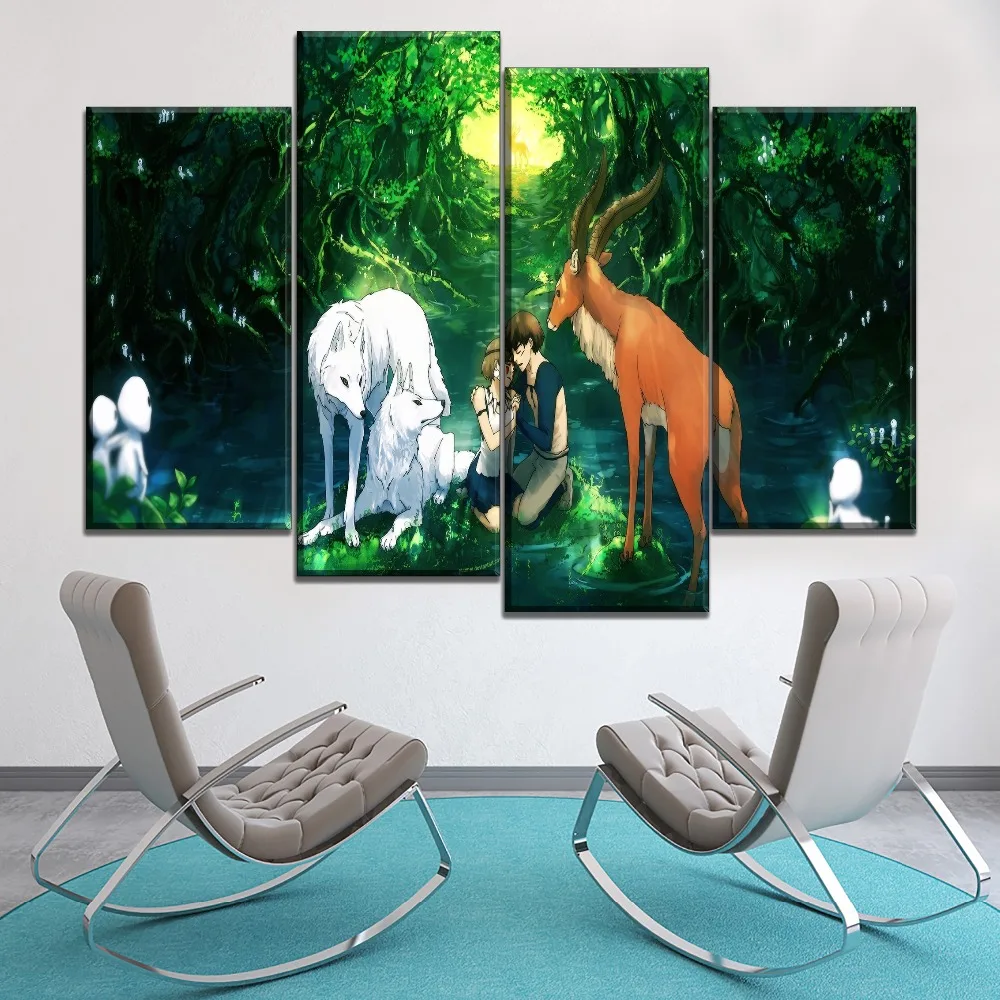 Wall Art Cartoon Movie Princess Mononoke Poster Modern Home Decor ...