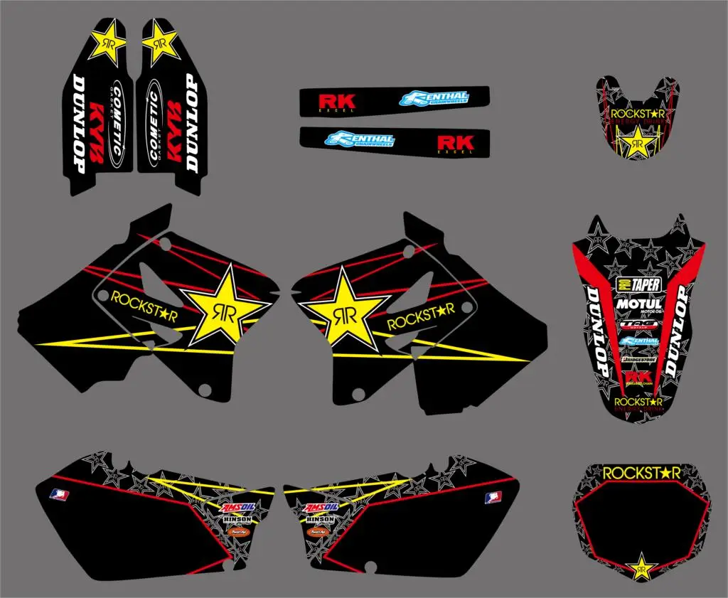 New Matching Motorcycle Graphic Decals Kit For Suzuki RM125 RM250 RM ...