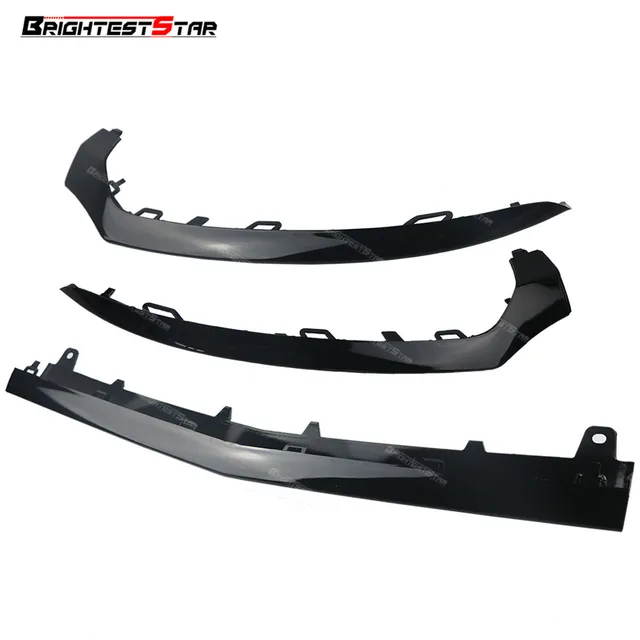 2058852600 Black Front Bumper Lower Chrome Molding Trim For Mercedes ...