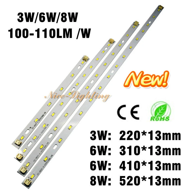 5730SMD Epistar Chip LED Bar Light, 3W 6W 8W LED Strip 100 110LM/W ...
