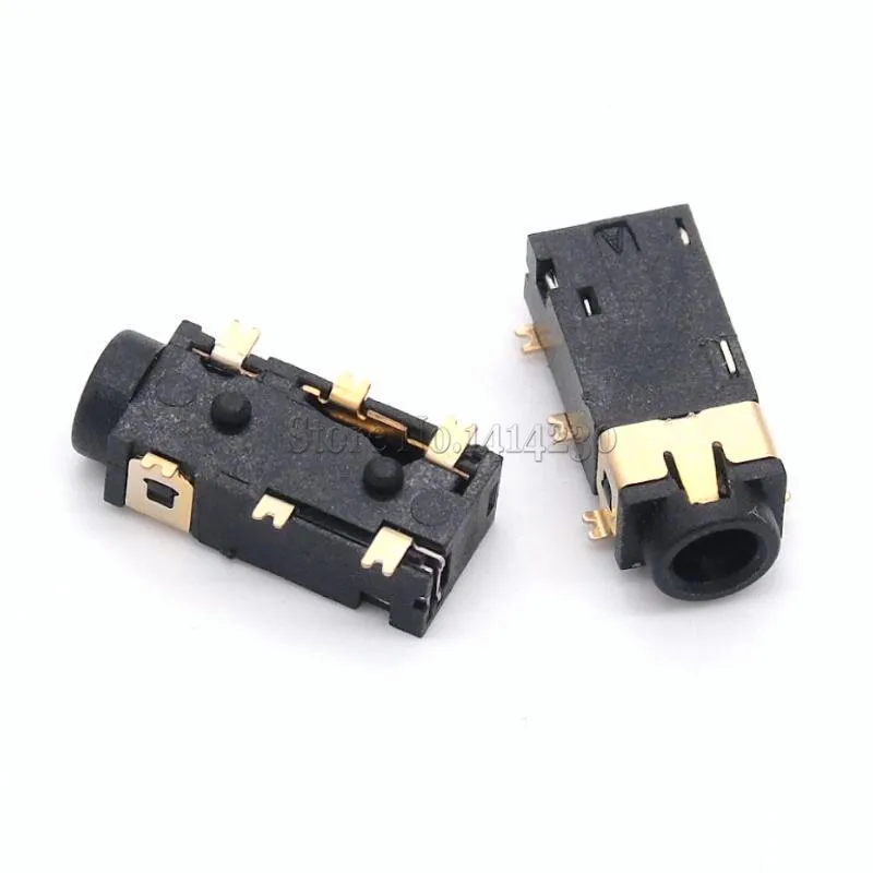 100pcs 2.5mm Female Audio Connector 6 Pin Smt Smd Headphone Jack Socket ...