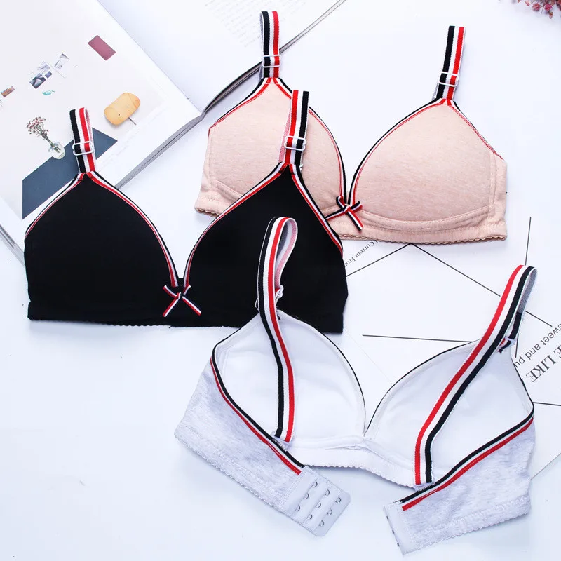 Young Girls Striped Young Girls First Training Bra One Piece Thin ...