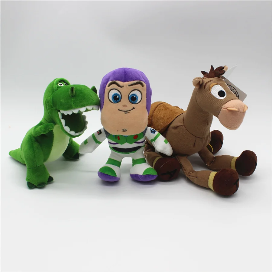 3piece 18 25cm Toy Story woody buzz lightyear Bullseye Alien Rex ...