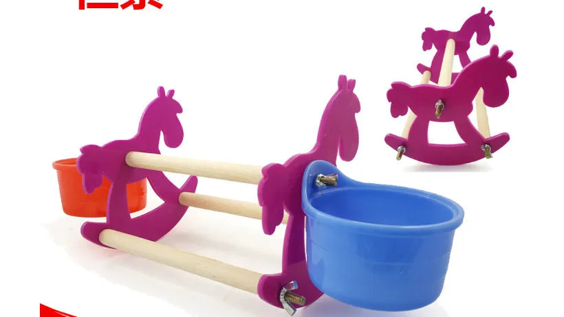 Parrot Bird Parrot Gnawing Toy Swing Acrylic Station Standing Pole ...