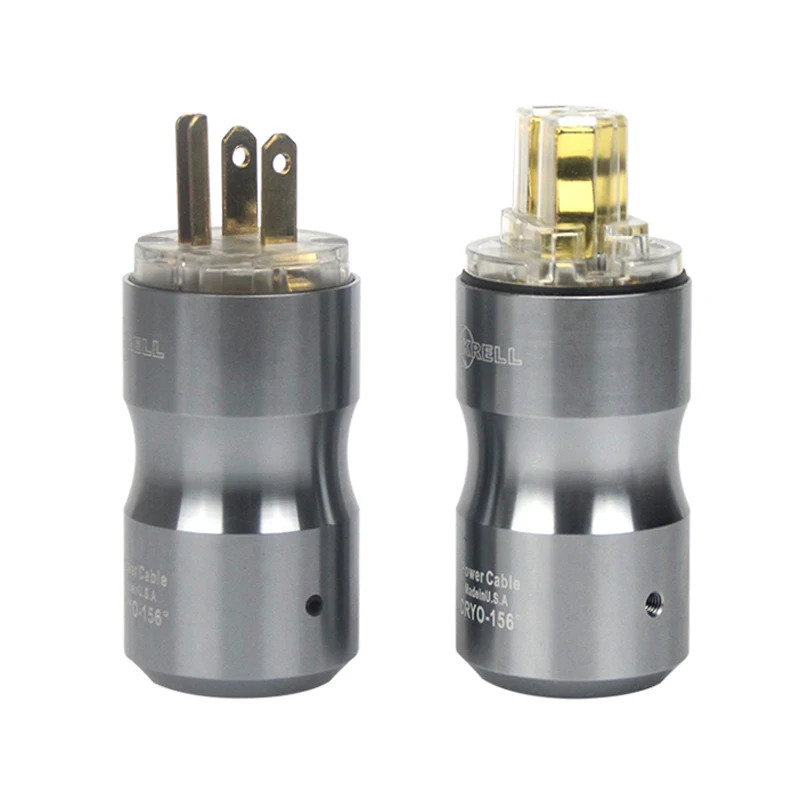 Pair Hi End rhodium Plated Krell US AC Power Plug HIFI Audio Grade ...