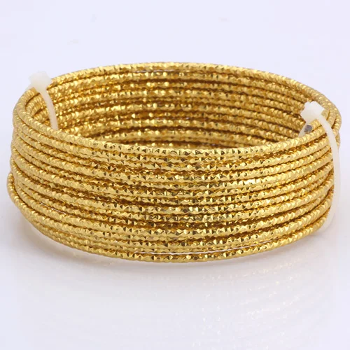1M/5M lot 2.0mm Various Patterns Aluminum Wire Gold/Silver Soft Craft ...