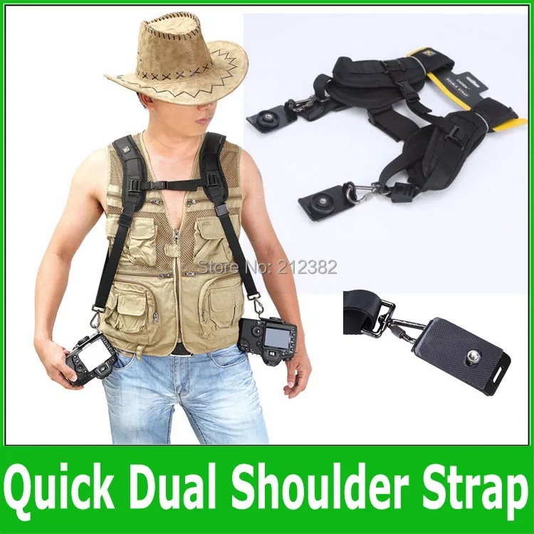 Free shipping Quick Rapid Double Dual Shoulder Sling Belt Strap for 2 ...