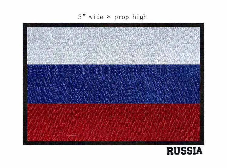 Russia 3" wide embroidery flag patch custom embroidered patches/iron on ...