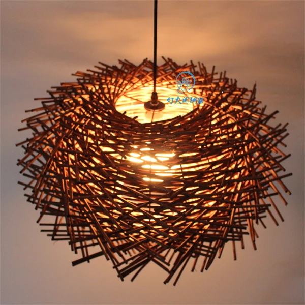 Art deco pendant light bird Nest pendant lamp restaurant bar LED light ...