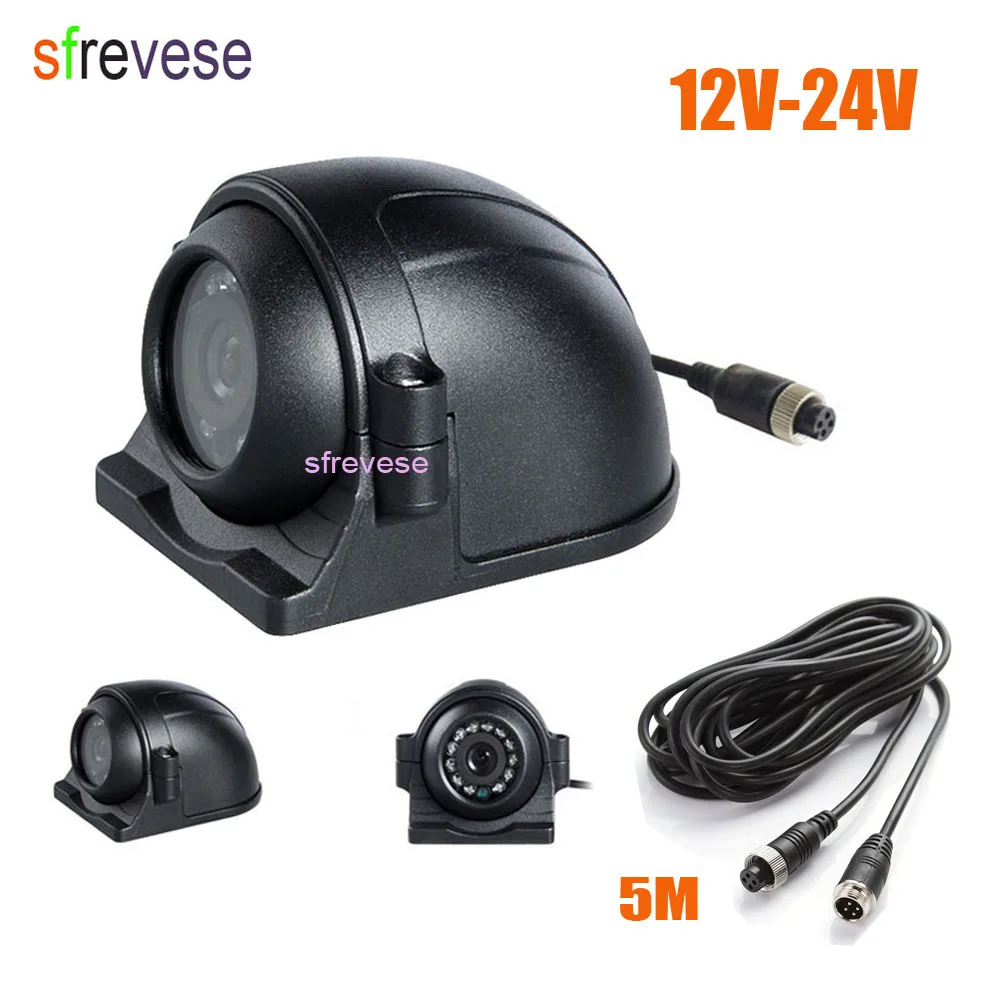 4Pin-12-LED-Side-Rear-View-Parking-Reversing-Backup-Camera-For-Truck ...