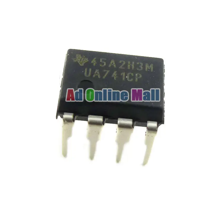100PCS/LOT DIP IC 8 pins UA741CP UA741 OP Amp LM741 741 TI Operational Amplifier|amplifier case ...
