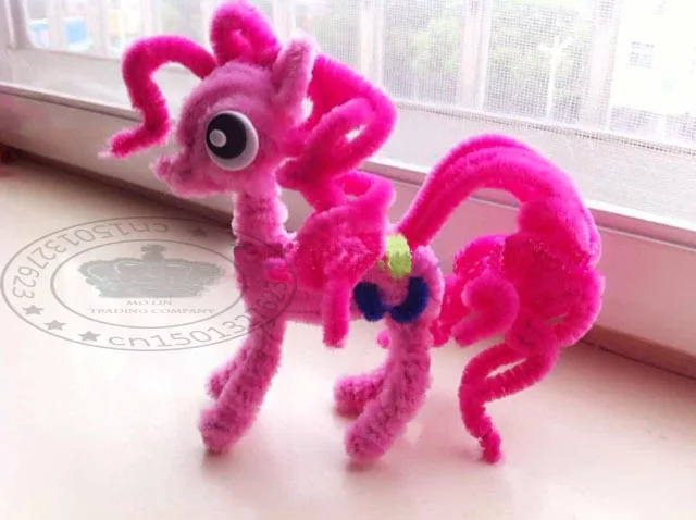 100pcs Plush Sticks Children's Educational DIY materials shilly stick ...
