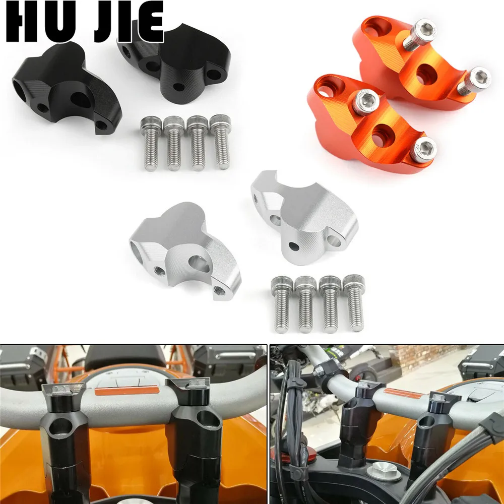 Motor Handle Bar Clamp Extend Height Handlebar Riser Mounts For KTM ...