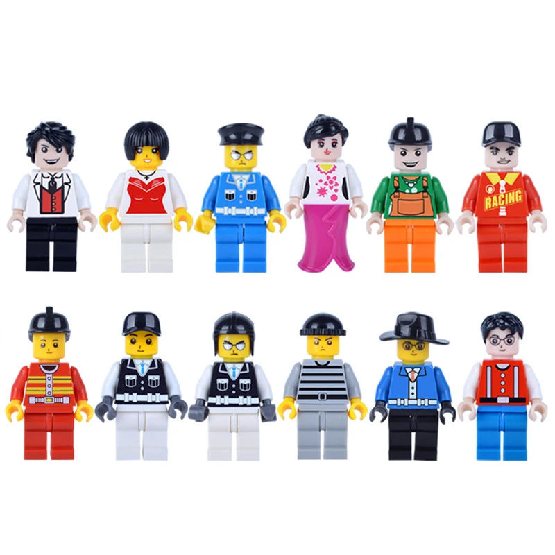 Kids Puzzle Toy !! 12pcs/set Different Kinds Of People Building Blocks ...