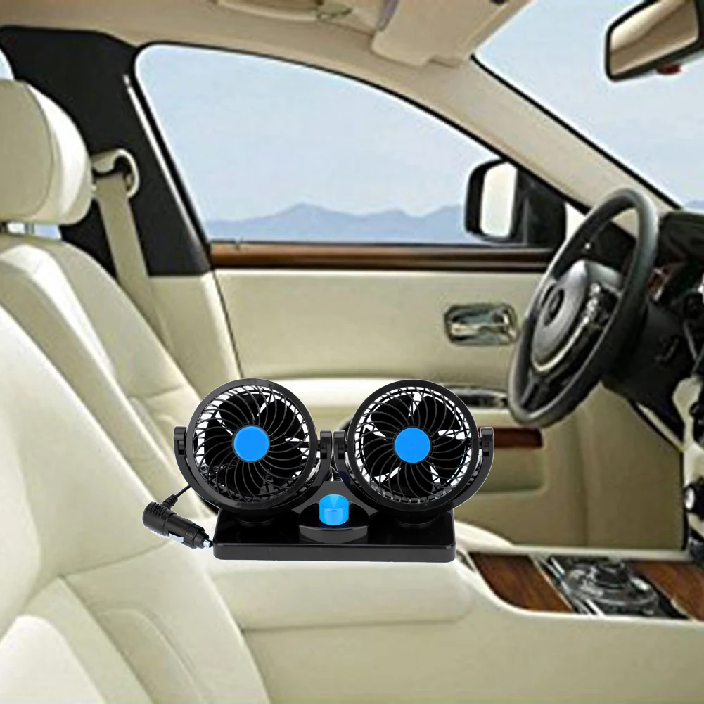 DC 12V/24V Auto Car Fan 360 Degree Rotatable Powerful ABS Fans ...