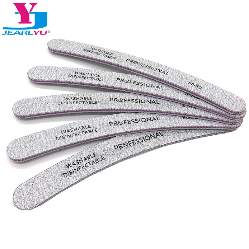 5pcs/lot Nail File 80/80 Nails Buffers Buffer Lixa Banana Style Nail ...