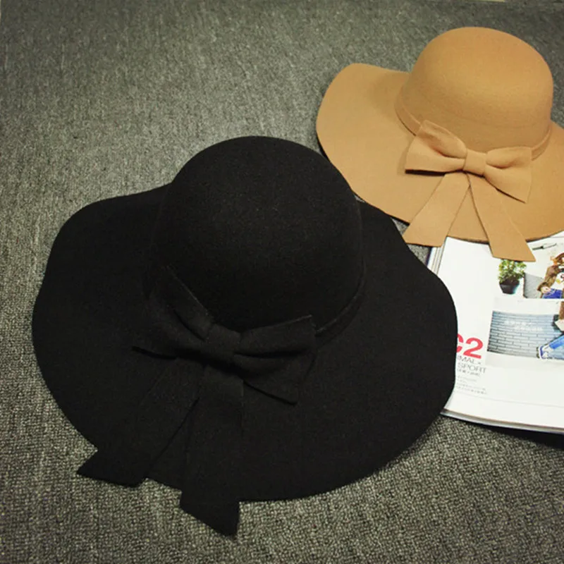 Fashion New Arrive Winter Adult Warm Woolen Fedora Hat For Women ...