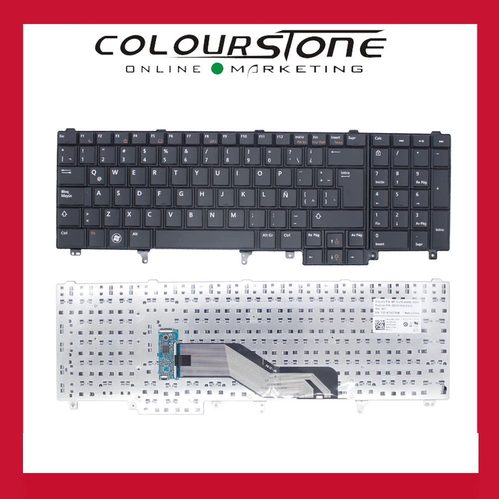 LA keyboard For Dell For Latitude E6520 Teclado E6530 E6540 E5520 ...