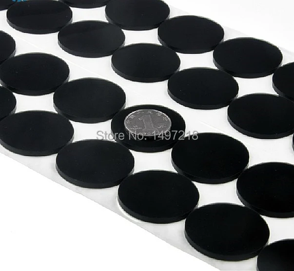 100 Pcs 20mm X 3mm Black Anti Slip Silicone Rubber Plastic Bumper ...