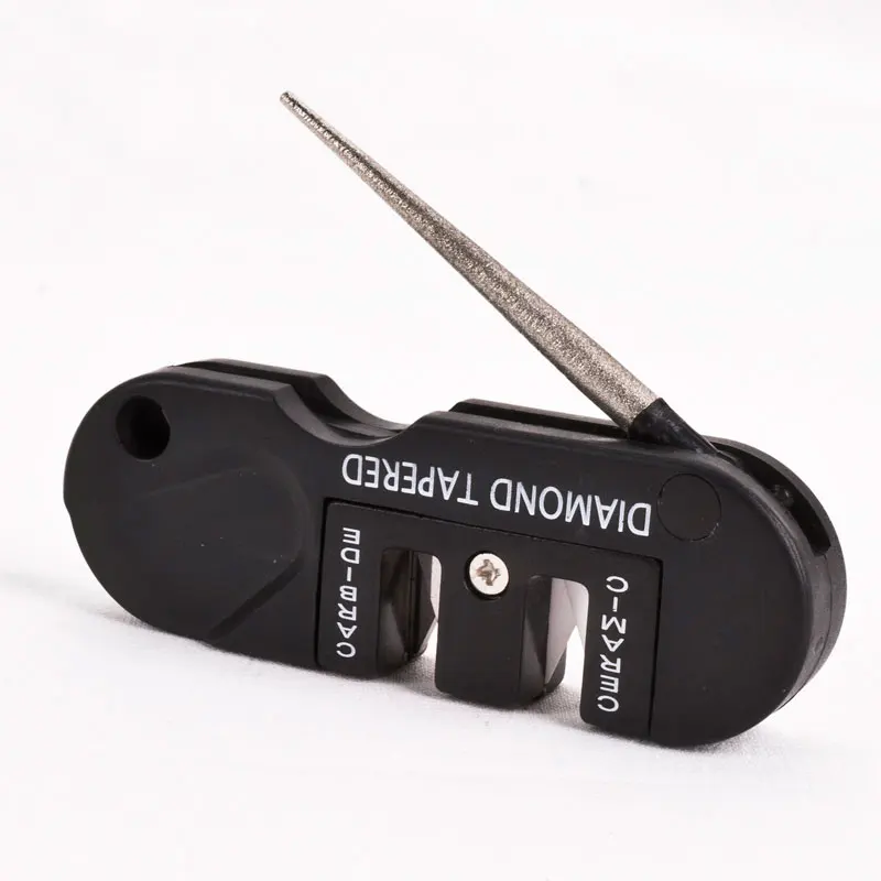 Mini Knife Sharpener Household Outdoor EDC Tool Three Stages Ceramic ...