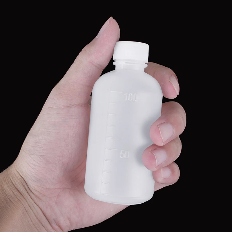 100ml Clear Plastic Laboratory chemistry Agent Bottle Sample Reagent ...