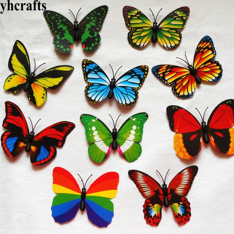 10pcs/lot.mix 4cm Plastic Simulation Butterfly Fridge Magnet ,kids Toys ...