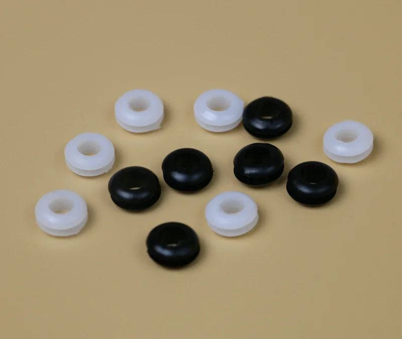100pcs Black White Diameter 6mm Protective Wire Sleeve Retaining Ring