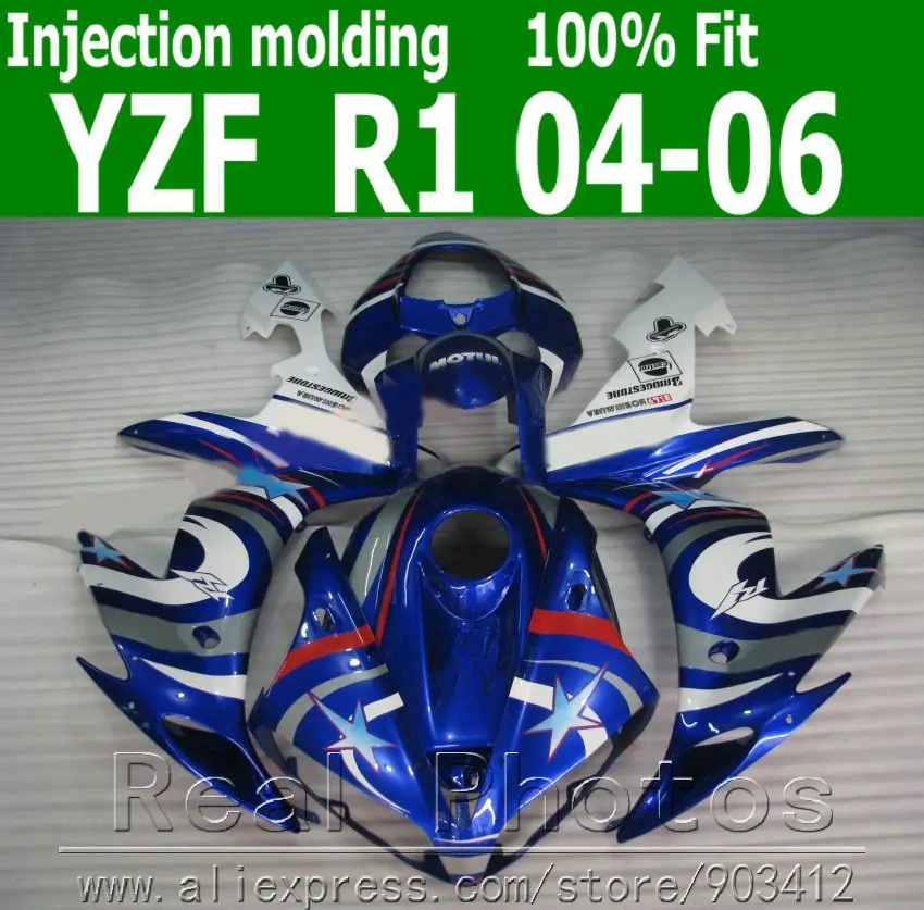 Injection Molding Bodywork Fairings For Yamaha R1 Fairing Kit 2004 2005 ...