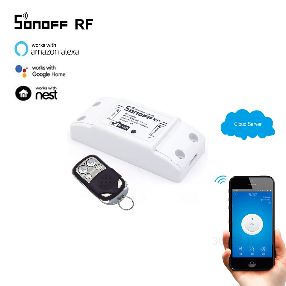 Itead Sonoff Smart Remote Control RF433 switch Home automation wireless ...