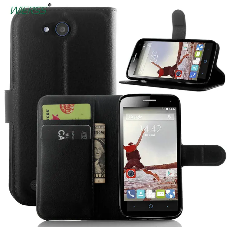for ZTE Blade Q lux Qlux Wallet Flip Leather Case for ZTE Blade Q lux ...