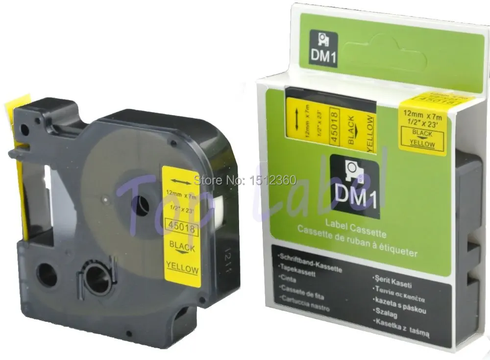 5 PCS/PKS DYMO D1 45018 LABEL TAPES FOR DYMO LABEL MAKER|tape phone ...