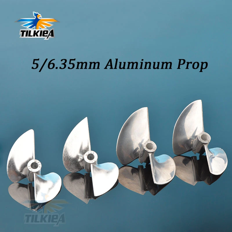 Rc Boat Propeller Aluminum Prop 2 Blades 5mm / 6.35mm Dia 78mm Alloy ...