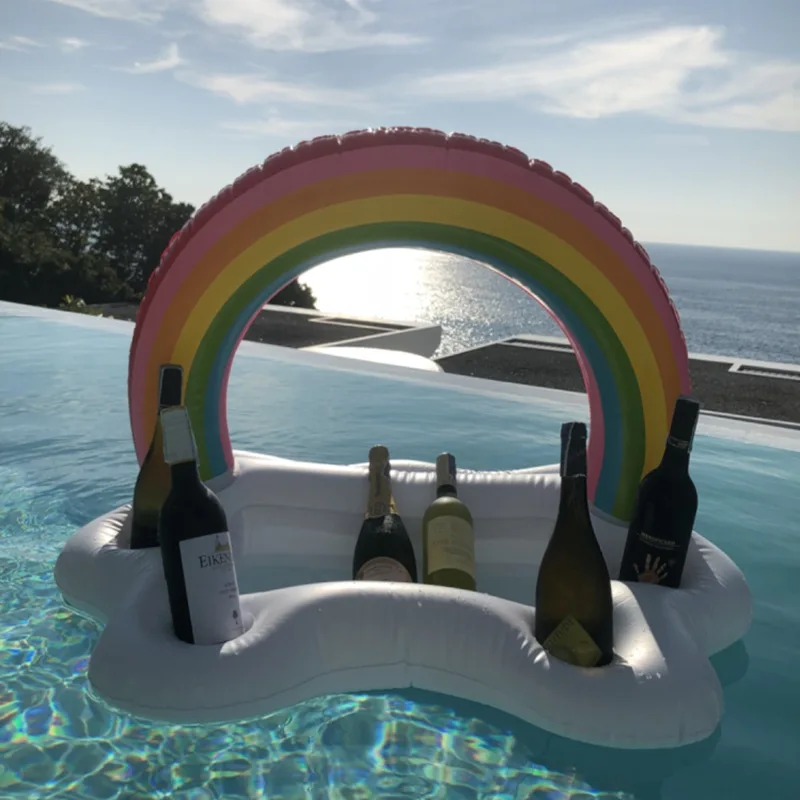 Rainbow Cloud Drink Holder Beach Party Cooler 2018 Newest Inflatable ...