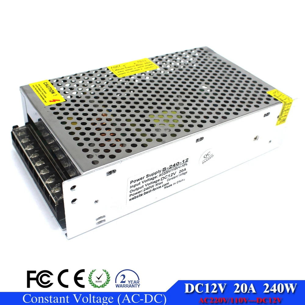Small Volume Single Output Switching power supply 12V 20A 240W ...