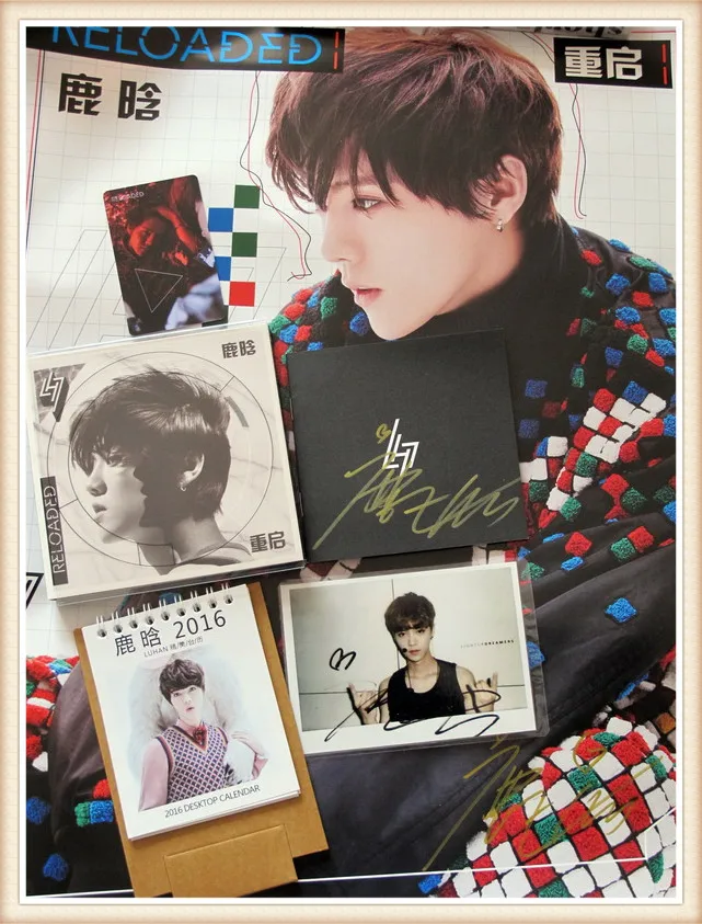LUHAN-Lu-Han-autographed-signed-with-pen-2015-album-RELOADED-CD-DVD ...