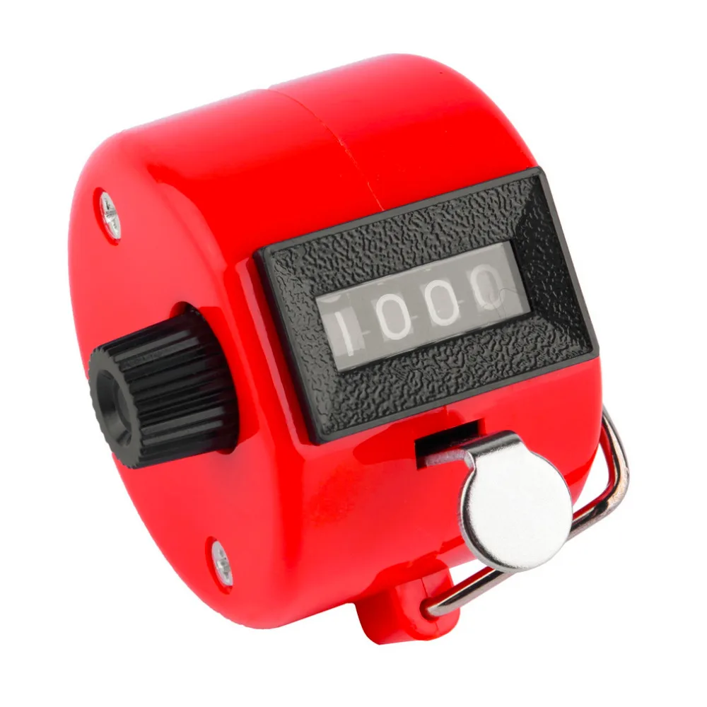 NEW 4 Digit Hand Held Tally Counter Manual Palm Clicker Number Counting ...