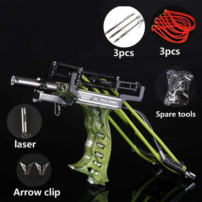 Laser Slingshot High Velocity Elastic Hunting Fishing Slingshot ...