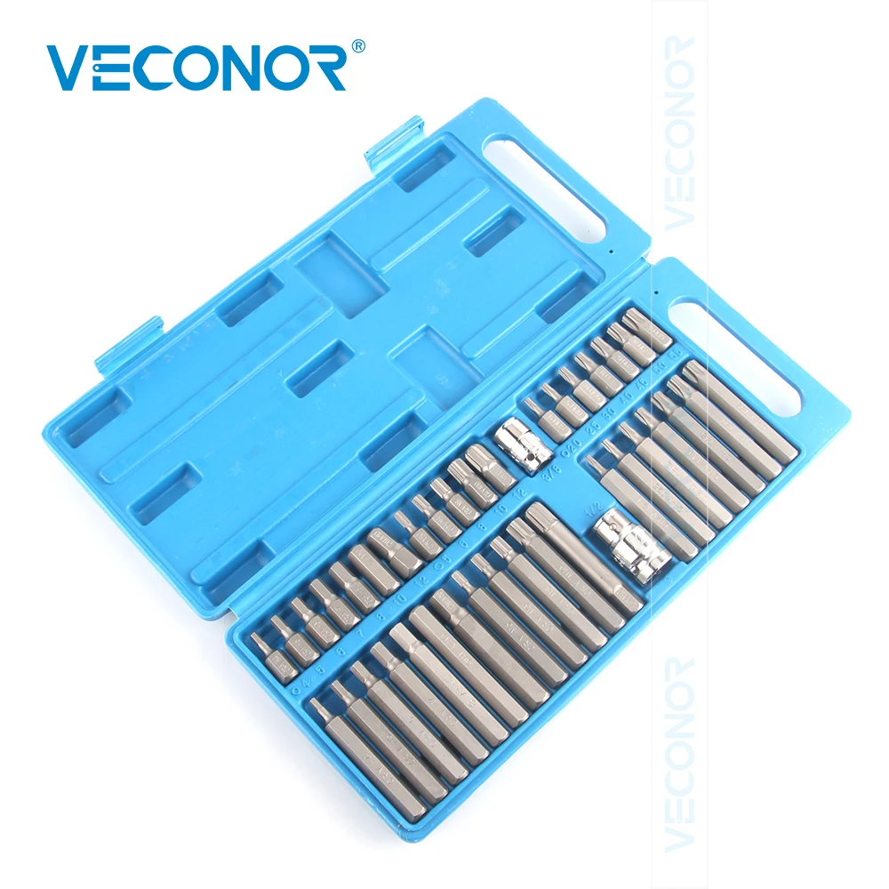 40-Pieces-Torx-Star-Spline-Hex-Socket-Bit-Set-Tool-Kit-Precision ...